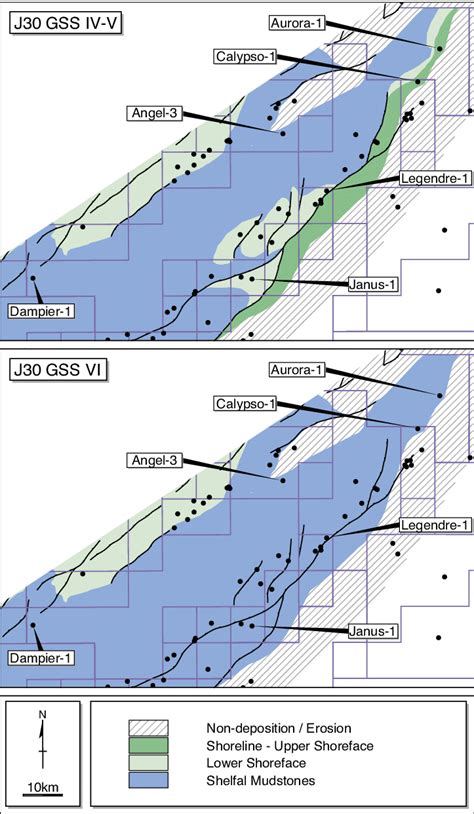 Gross Depositional Environment Maps Of J30 Gss Iv V And Vi Download