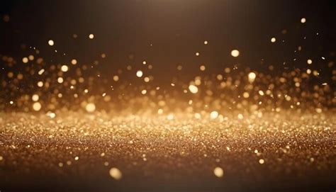 Premium Photo Glitter Gold Particles Stage And Light Shine Abstract
