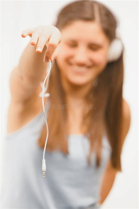 No Longer Uses And Therefore No Longer Needs The Cables Stock Image Image Of Woman Plug