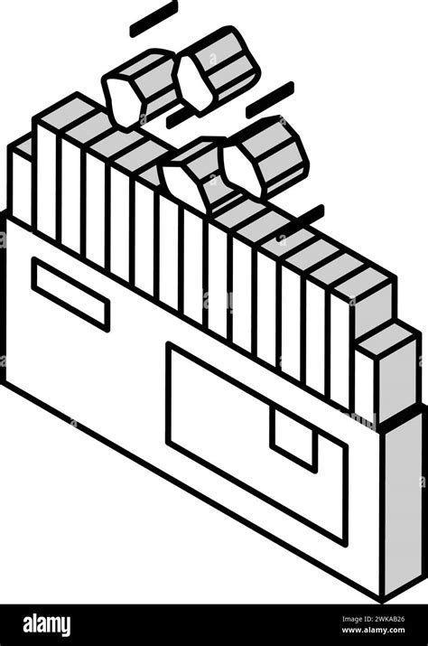 Manufacturing Plant Isometric Icon Vector Illustration Stock Vector