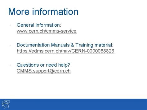 An Introduction To Infor Eam At Cern Cmms