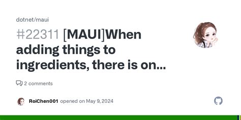 Maui When Adding Things To Ingredients There Is Only One Checkbox Left · Issue 22311