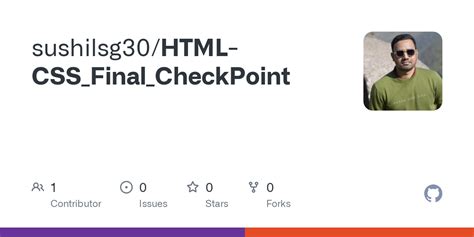 Github Sushilsg30html Cssfinalcheckpoint