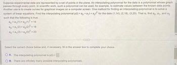 Answered Suppose Experimental Data Are Represented By A Set Of Points