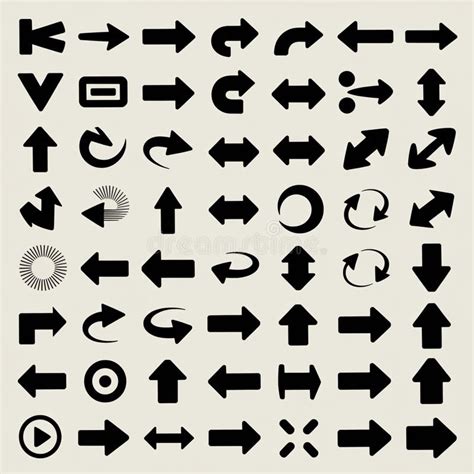 Collection Of Black Arrow Icons Various Styles And Directions Navigation Symbols Set For Web