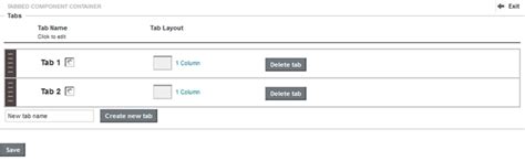 Adding A Tabbed Container