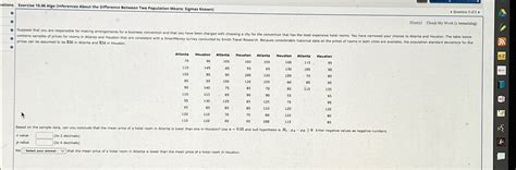 Solved Estions Exercise 10 06 Algo Inferences About The Chegg Com