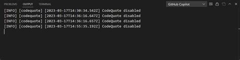 Github Copilot Not Working Output Log Shows Codequote Disabled Community Discussion