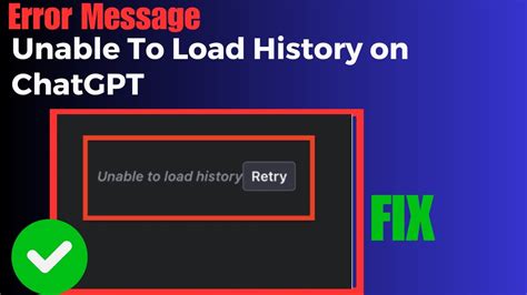 How To Fix Unable To Load History On ChatGPT ChatGPT Conversation