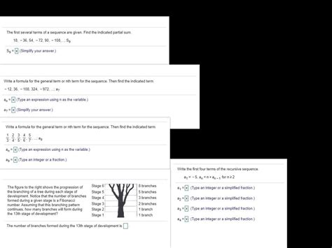Solved The First Several Terms Of A Sequence Are Given Find