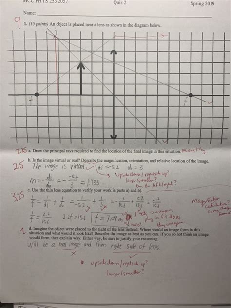 Solved Quiz 2 Spring 2019 Name 1 15 Points An Object Is Chegg Com
