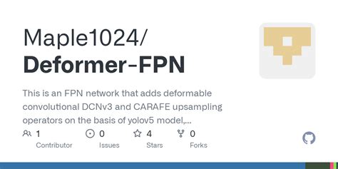 Github Maple1024 Deformer Fpn This Is An Fpn Network That Adds Deformable Convolutional Dcnv3
