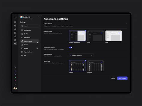 Appearance Settings — Untitled Ui By Jordan Hughes® On Dribbble