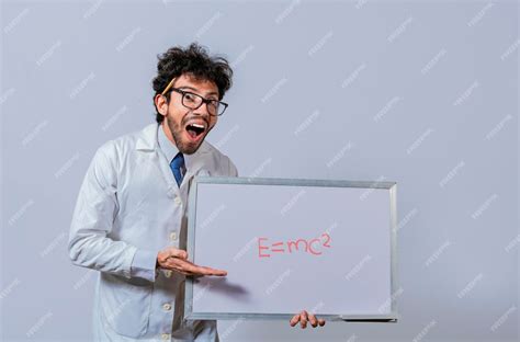Premium Photo Physics Professor Holding Whiteboard With A