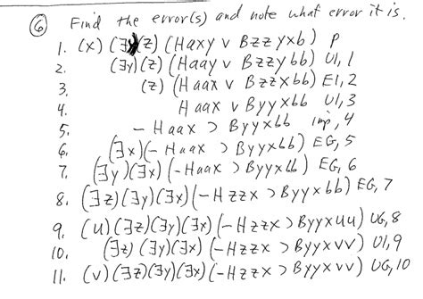 solved this is a predicate logic proof find the error based