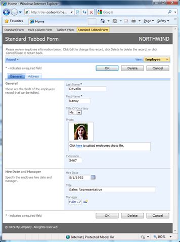 Code On Time Form Category Rendering Modes