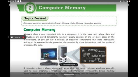 Class 6 Computer Book Chapter 2 Till Memory Unit Youtube