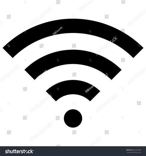 Vector Illustration Wireless Connection Icon Black Stock Vector Royalty Free 562242586