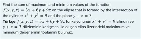 Solved Find The Sum Of Maximum And Minimum Values Of The Chegg Com
