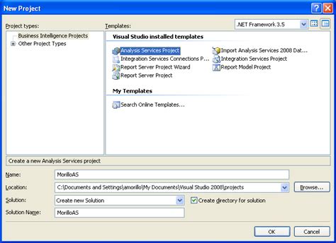 sqlcoffee create an analysis services project