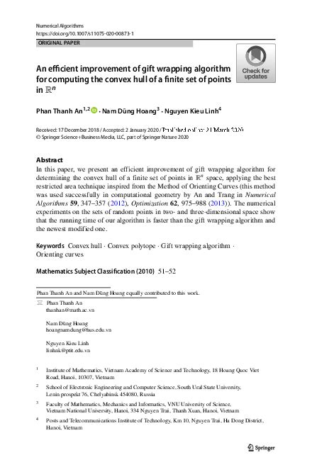 Pdf An Efficient Improvement Of T Wrapping Algorithm For Computing