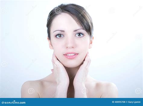 Naakte Meisjes Met Duidelijk Gezicht Stock Foto Image Of Meisjes