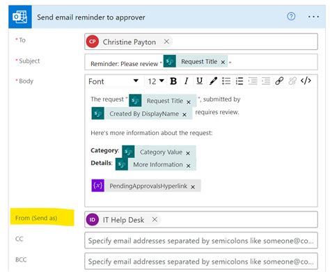 send power automate emails from a shared mailbox