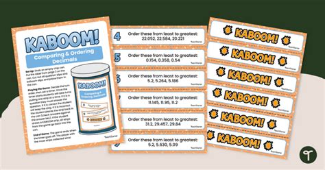 Comparing And Ordering Decimals Anchor Charts Teach Starter