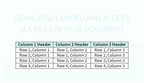 Seamlessly Embed And Access Xls Files In Your Document Excel Template
