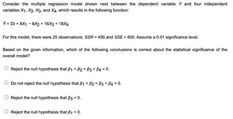 solved consider the multiple regression model shown next