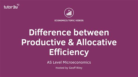 Difference Between Productive And Allocative Efficiency I A Level And
