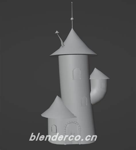 Blender卡通地面建筑20 Blender布的