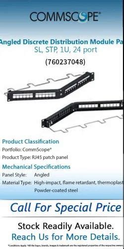 Patch Panels Commscope Angled Jack Panel Wholesale Trader From Chennai