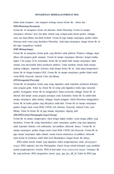 Pengertian Berbagai Format Pdf
