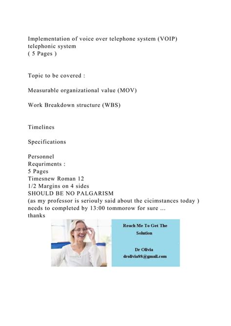 Implementation Of Voice Over Telephone System Voip Telephonic Syst Docx