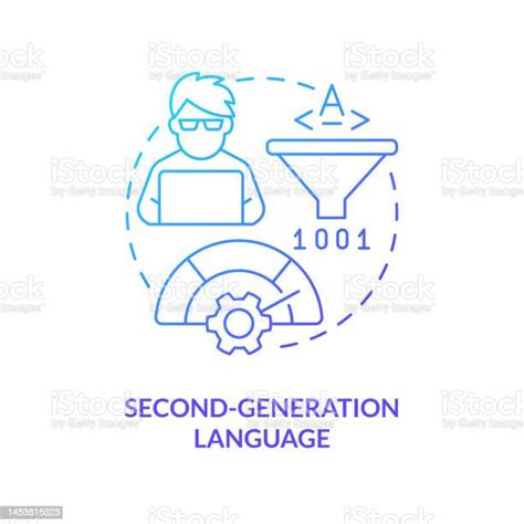 Secondgeneration Programming Language Blue Gradient Concept Icon Stock Illustration Download