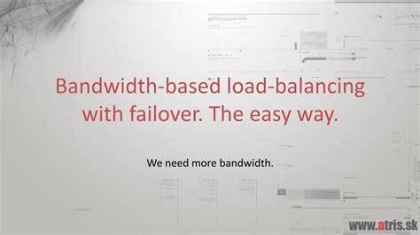 Pdf Bandwidth Based Load Balancing With Failover The Easy Way