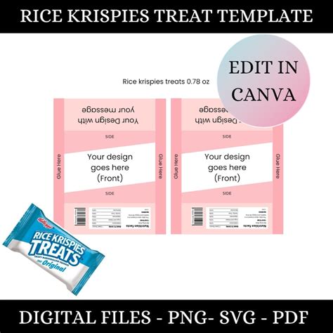 Rice Krispies Template Svg Rice Krispies Treats Diy Rice Krispies Template Blank Template