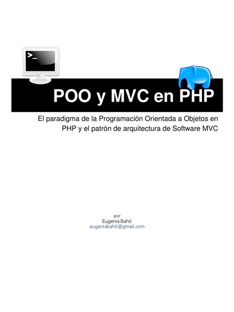 Poo Y Mvc En Php Pdf Objeto Informática Programación Orientada