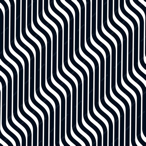 Premium Vector Geometric Wavy Lines Seamless Pattern Vector 3d Dimensional Endless Background