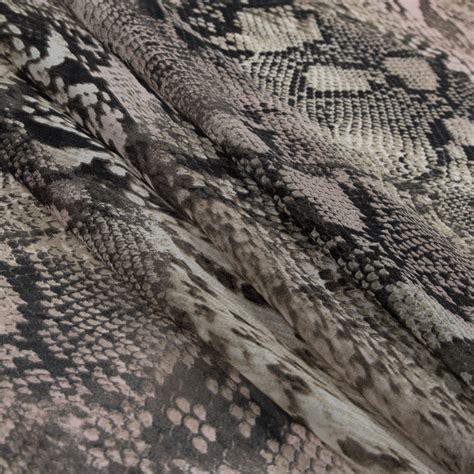 Graypink Python Printed Polyester Chiffon Prints Polyester