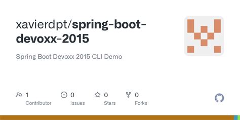 Github Xavierdptspring Boot Devoxx 2015 Spring Boot Devoxx 2015 Cli Demo