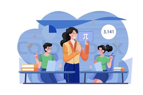 Student Attending Maths Class Colourbox