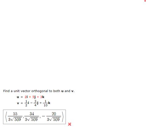 solved find a unit vector orthogonal to both u and v 2i