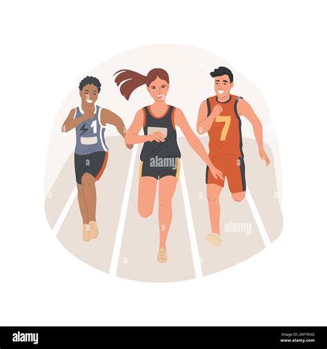 track and field isolated cartoon vector illustration athletic training