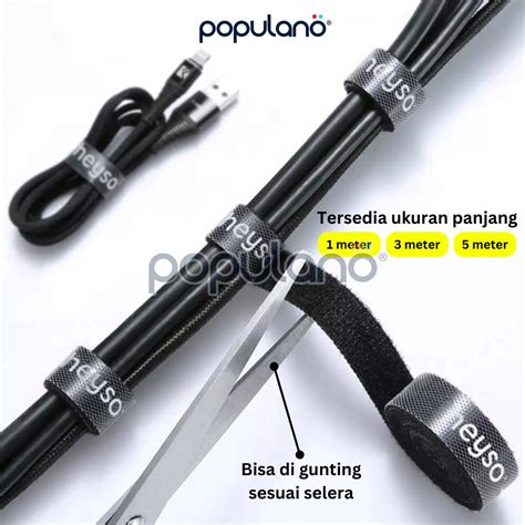 Jual Strap Organizer Pengikat Perapih Kabel Cable Velcro Penggulung