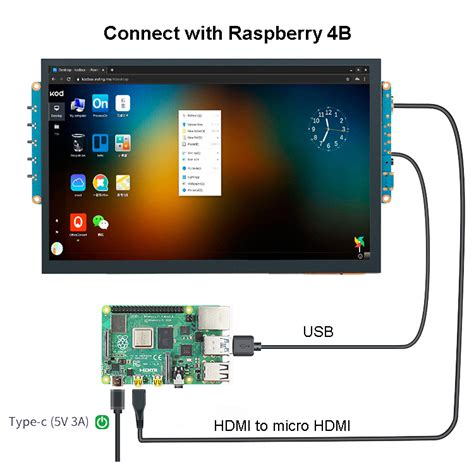 10 1 Raspberry Pi IPS Capacitive HDMI TFT Module 1280800 HDMI VGA USB Interface For