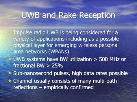 Ppt Rake Reception In Uwb Systems Powerpoint Presentation Free