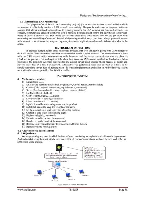 Design And Implementation Of Monitoring Lan User Wirelessly By Android Mobile Based On Client