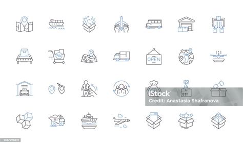 조달 프로세스 라인 아이콘 컬렉션입니다 소싱 협상 공급 업체 입찰 선택 계약 구매 벡터 및 선형 그림 공급 업체 평가 규정 준수